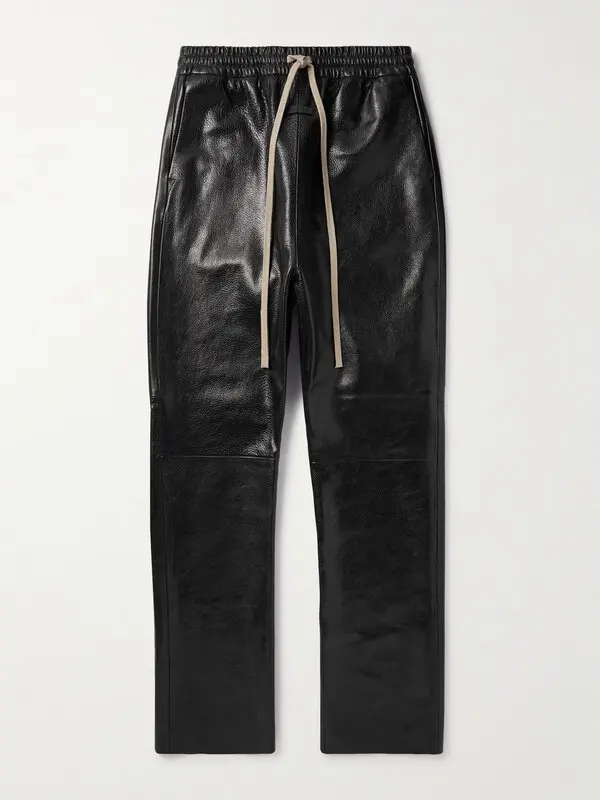 Fear Of God Straight-leg Full-grain Leather Trousers