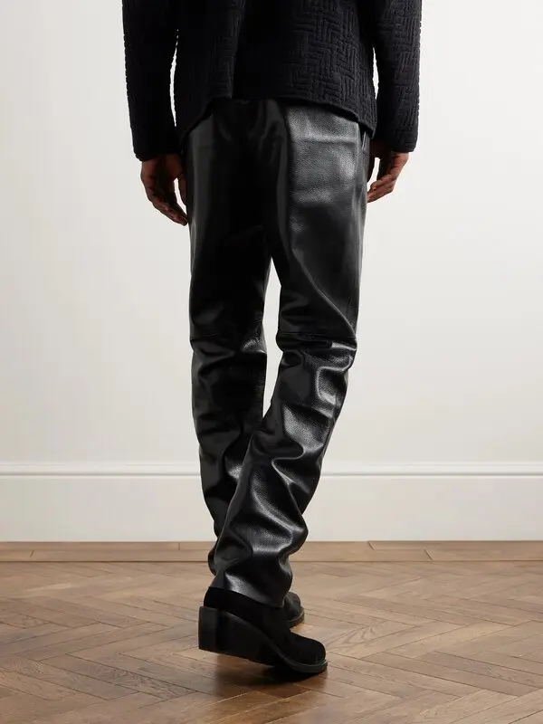 Fear Of God Straight-leg Full-grain Leather Trousers