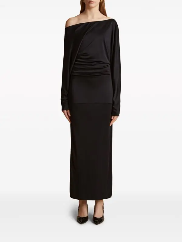Khaite The Junet Off-shoulder Maxi Dress