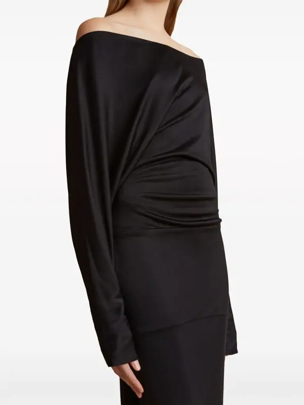 Khaite The Junet Off-shoulder Maxi Dress