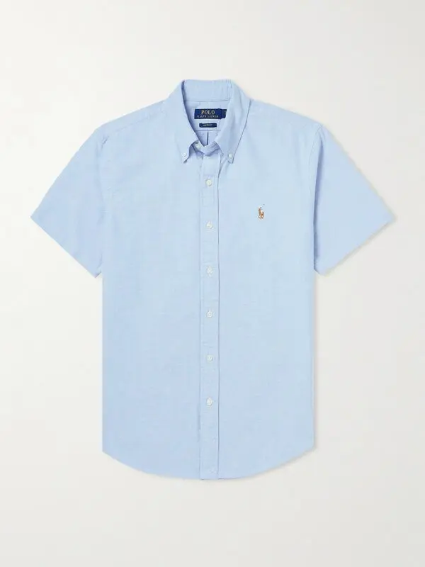 Polo Ralph Lauren Button Down-collar Logo-embroidered Cotton Oxford Shirt