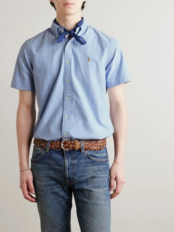Polo Ralph Lauren Button Down-collar Logo-embroidered Cotton Oxford Shirt