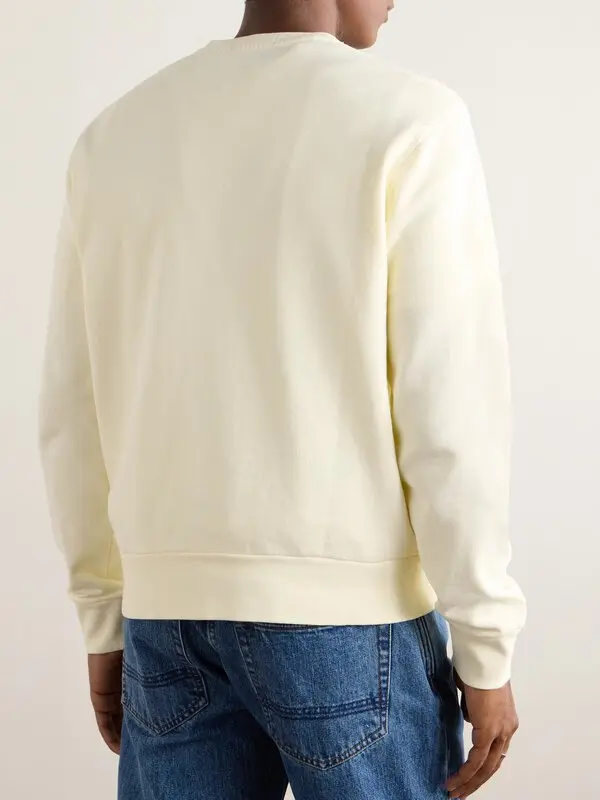 Polo Ralph Lauren Logo-embroidered Cotton-jersey Sweatshirt - White