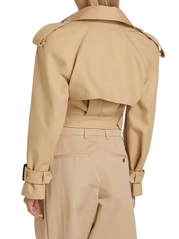 Wardrobe.NYC Perfecto Cotton Crop Trench Coat