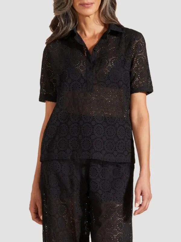 Vilebrequin Broderie Anglaise Short-sleeve Shirt
