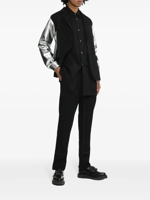 Comme Des Garçons Decorative-stitching Straight-leg Trousers