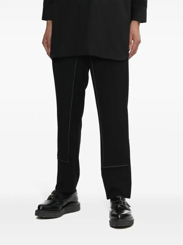 Comme Des Garçons Decorative-stitching Straight-leg Trousers
