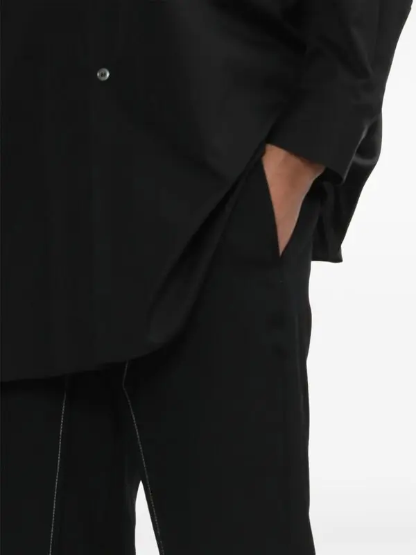 Comme Des Garçons Decorative-stitching Straight-leg Trousers