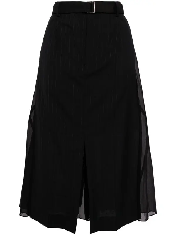 Sacai Prince Of Wales Check Midi Skirt