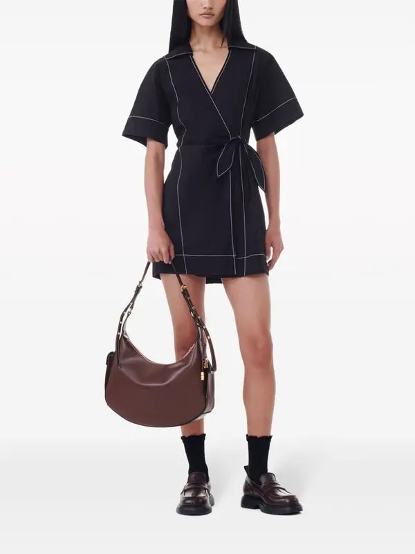 GANNI Contrast-stitch Mini Dress