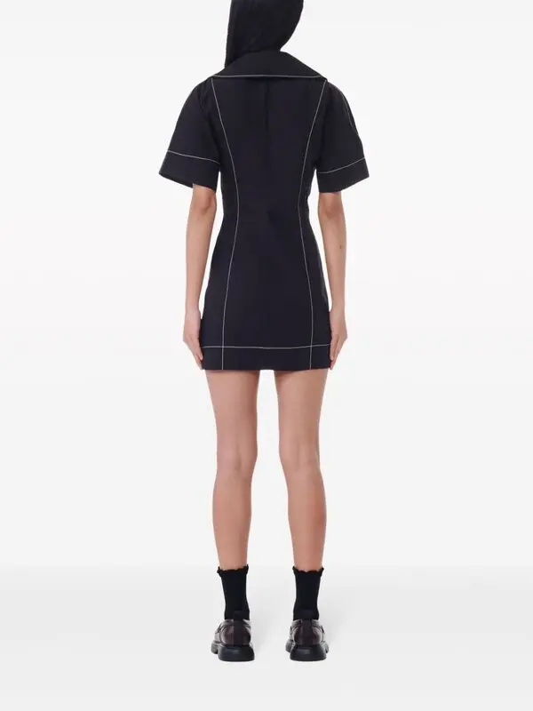 GANNI Contrast-stitch Mini Dress