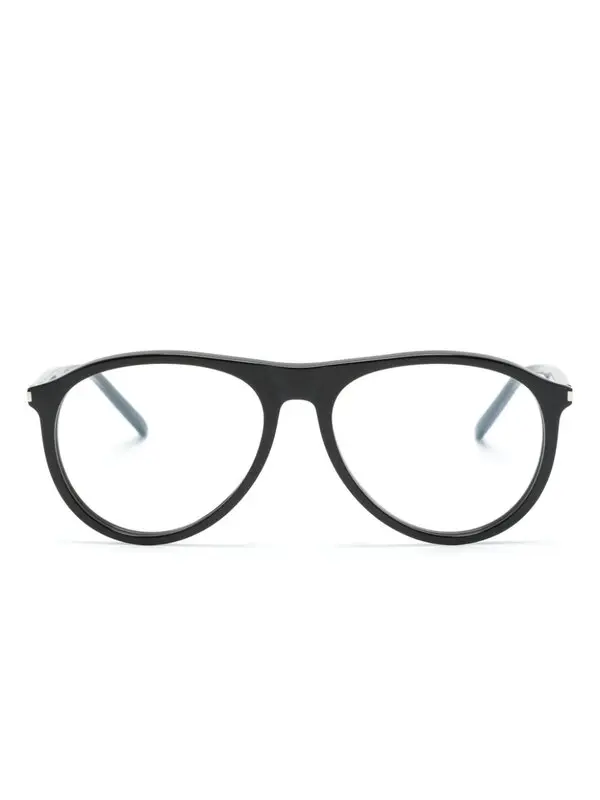Saint Laurent Pilot Frame Glasses - Black