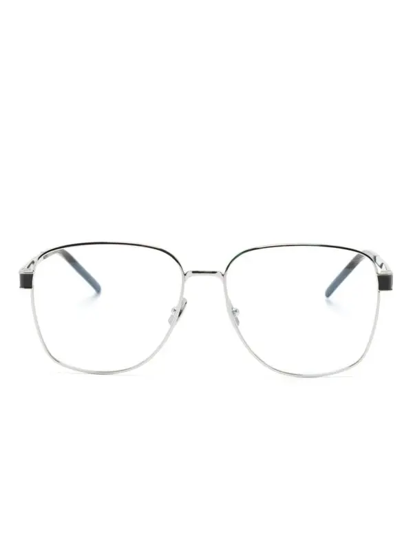 Saint Laurent Square-frame Glasses - Silver