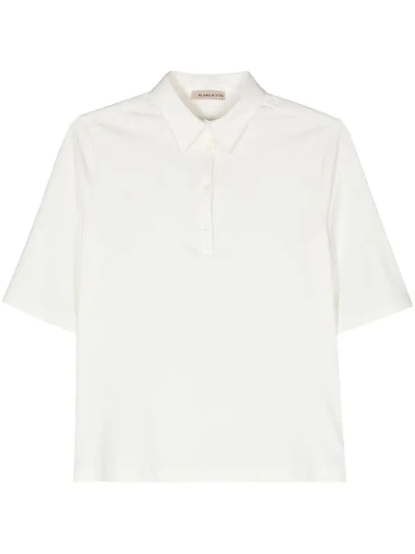 BLANCA VITA Half-button Polo Shirt