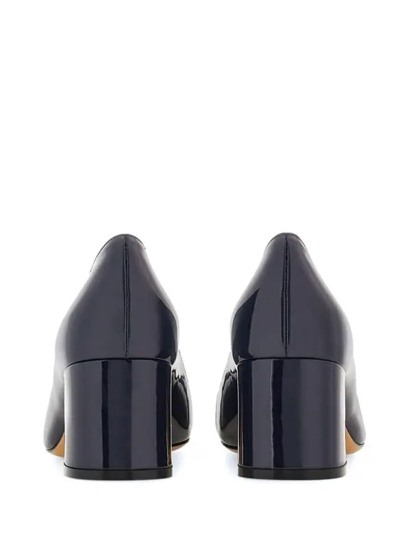 FERRAGAMO Gancini-plaque Leather Pumps