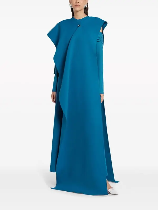 Chats By C.Dam Layered Jersey Dress - Blue | Editorialist