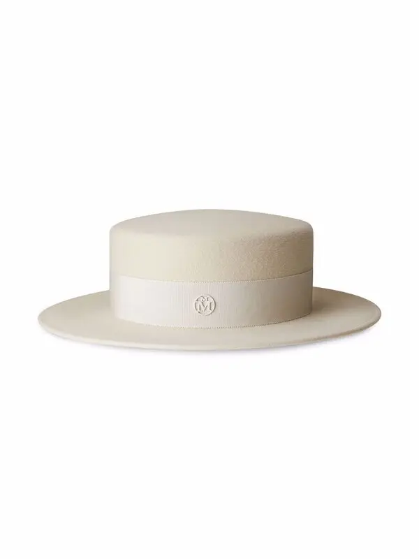 MAISON MICHEL Kiki Canotier Hat - Neutrals