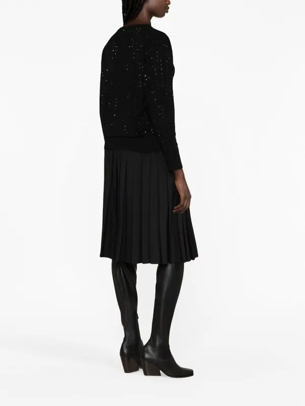 Sportmax Rhinestone-embellished Jumper - Black