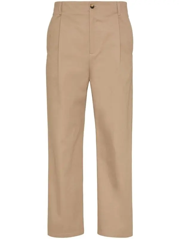 Valentino Garavani Cotton Gabardine Trousers - Neutrals