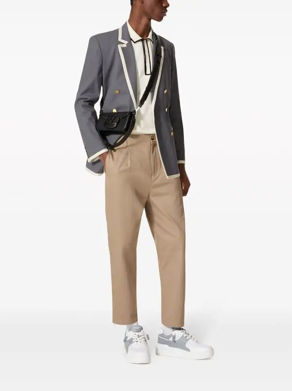 Valentino Garavani Cotton Gabardine Trousers - Neutrals