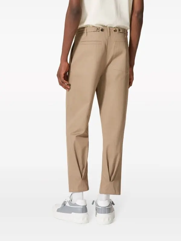 Valentino Garavani Cotton Gabardine Trousers - Neutrals