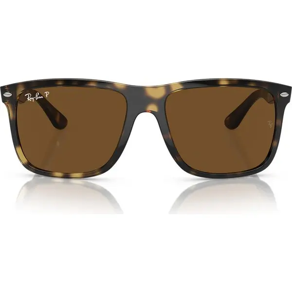 Ray-ban 57mm Polarized Square Sunglasses - Havana
