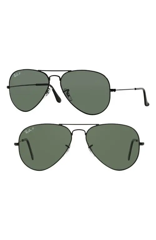 Ray-ban Aviator Sunglasses - Black Polarized