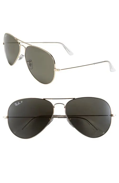 Ray-ban Aviator Sunglasses - Small Gold Polarized