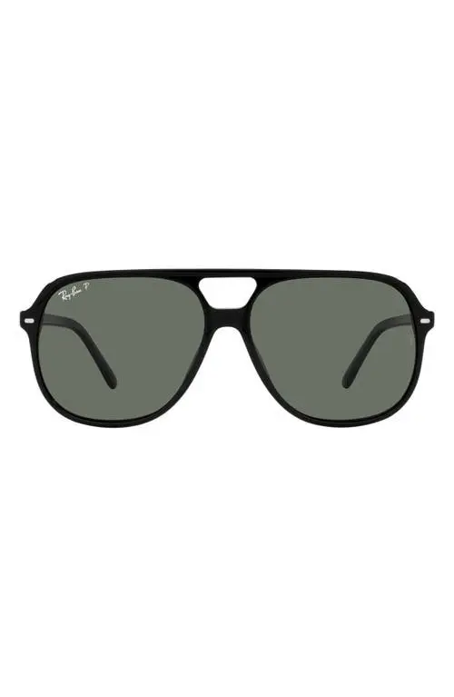 Ray-ban 56mm Polarized Square Sunglasses - Black