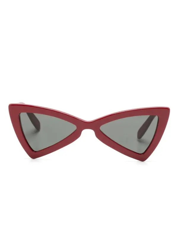 Saint Laurent Geometric-frame Sunglasses - Red