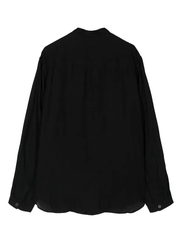 FORME D'EXPRESSION Long-sleeve Linen Shirt - Black