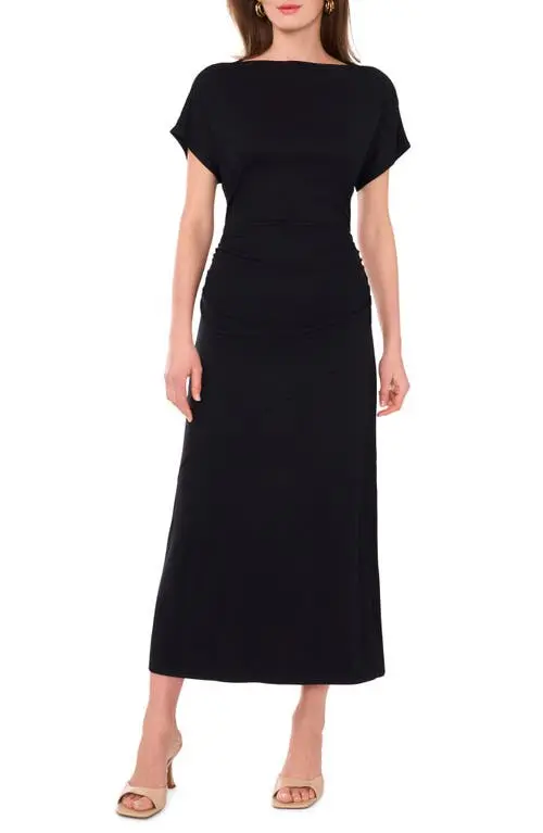 Halogen Dolman Sleeve Midi Dress - Rich Black