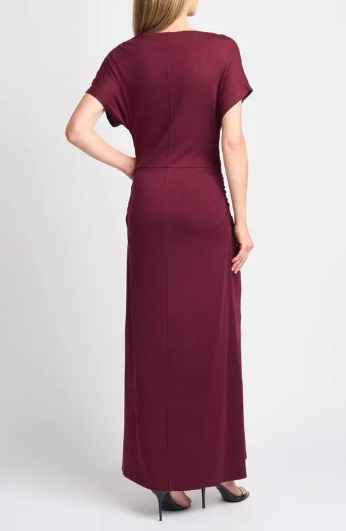 Halogen Dolman Sleeve Boatneck Maxi Dress - Winterberry