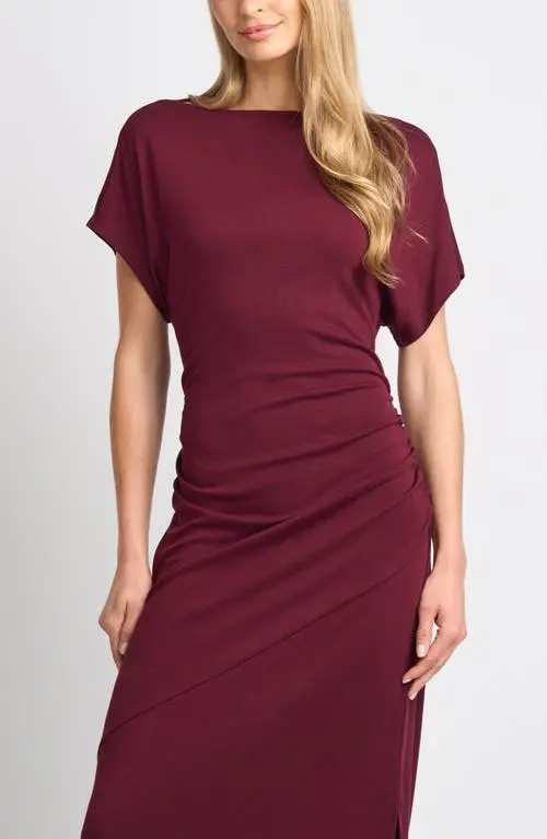 Halogen Dolman Sleeve Boatneck Maxi Dress - Winterberry