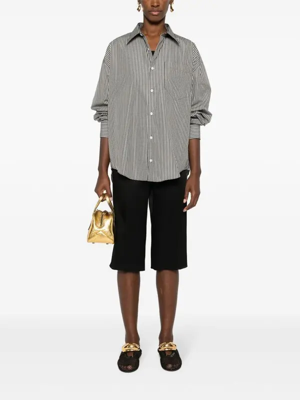 AMI Paris De Coeur Striped Cotton Shirt