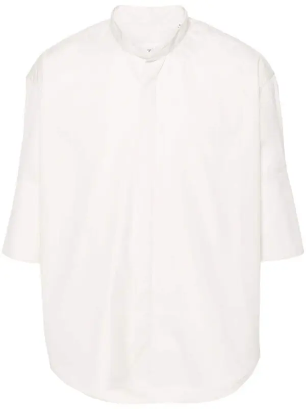 AMI Paris Band-collar Cotton Shirt
