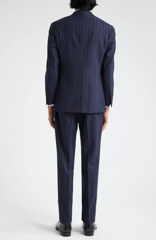 Thom Sweeney Pinstripe Structured Wool Suit