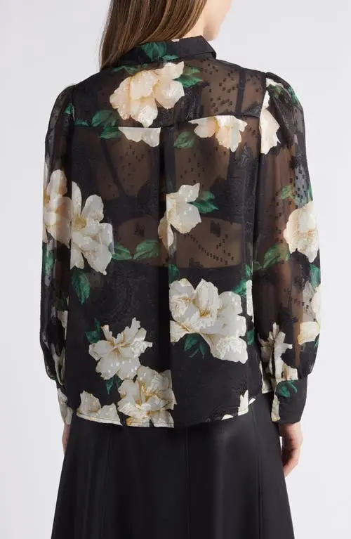 NIKKI LUND Aubree Floral Button-up Shirt