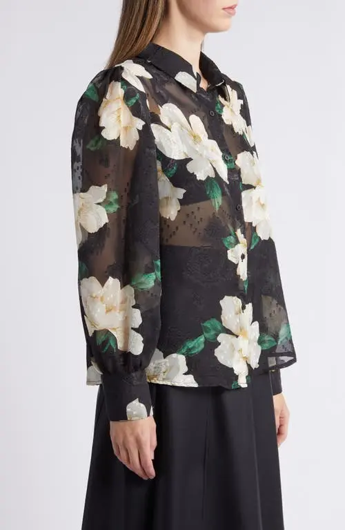 NIKKI LUND Aubree Floral Button-up Shirt