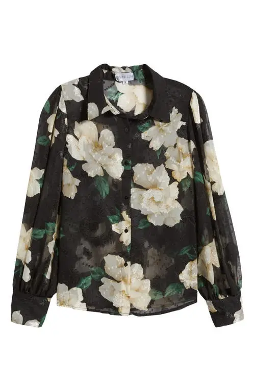 NIKKI LUND Aubree Floral Button-up Shirt
