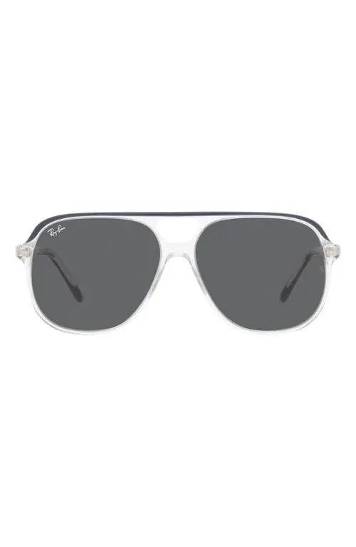 Ray-ban 56mm Square Sunglasses - Blu On Trasparent
