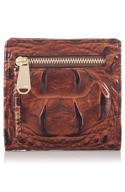 Brahmin Jane Croc Embossed Leather Wallet - Pecan