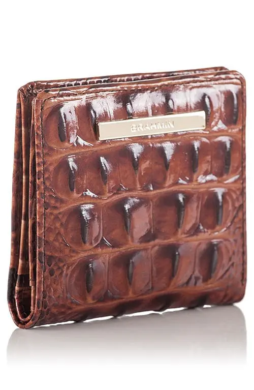 Brahmin Jane Croc Embossed Leather Wallet - Pecan