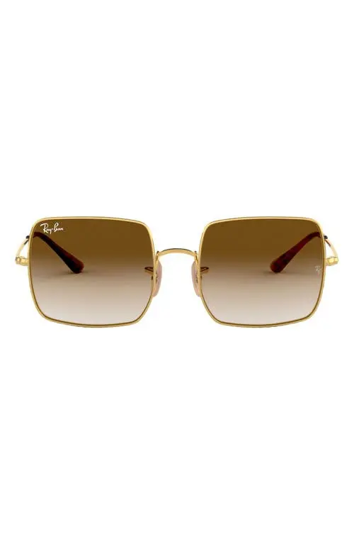 Ray-ban 54mm Gradient Square Sunglasses - Gold