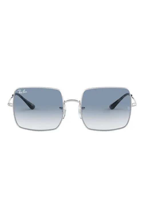 Ray-ban 54mm Gradient Square Sunglasses - Silver/blue Gradient