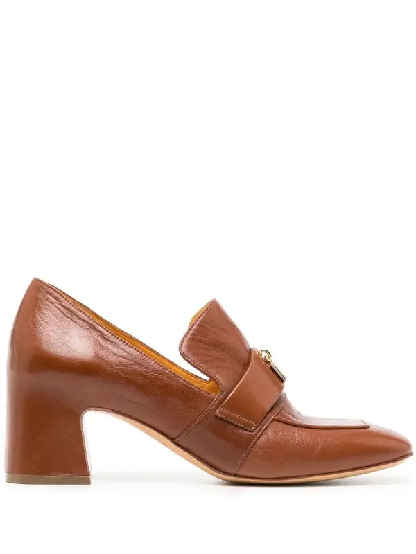 MADISON MAISON Lock 55mm Leather Pumps - Brown