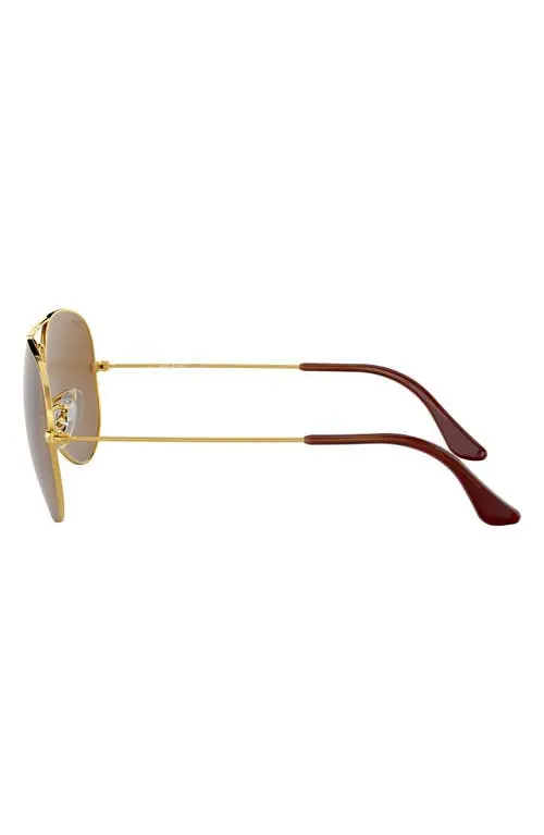 Ray-ban 62mm Aviator Sunglasses - Brown Grad