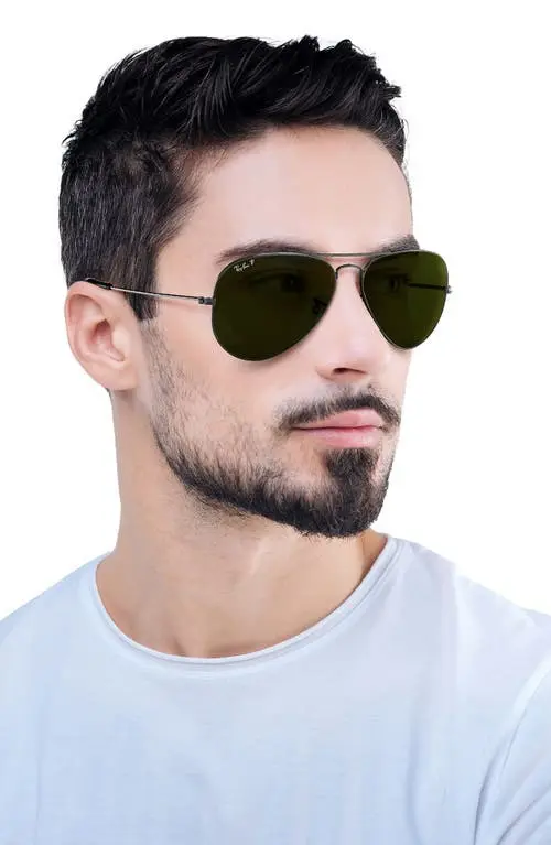 Ray-ban 62mm Oversized Polarized Aviator Sunglasses