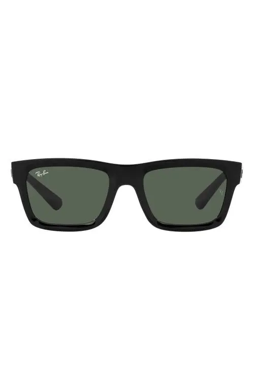 Ray-ban Warren 57mm Rectangular Sunglasses - Black
