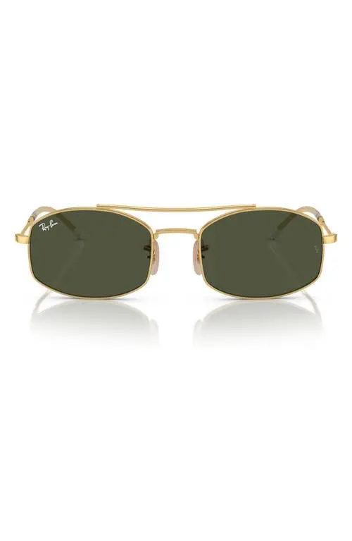 Ray-ban 54mm Oval Sunglasses - Gold Flash